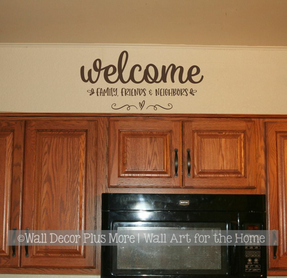 Vinyl Wall Art Welcome Family Friend Neighbors - Quote Decals for Wall ...