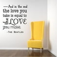 Vinyl Wall Decal: Beatles Love Wall Decal / Song Quote | Music Sticker ...