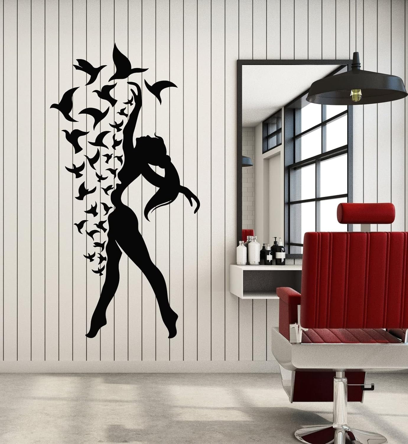Vinyl Wall Decal Beautiful Dancer Girl Silhouette s Patterns Stickers ...