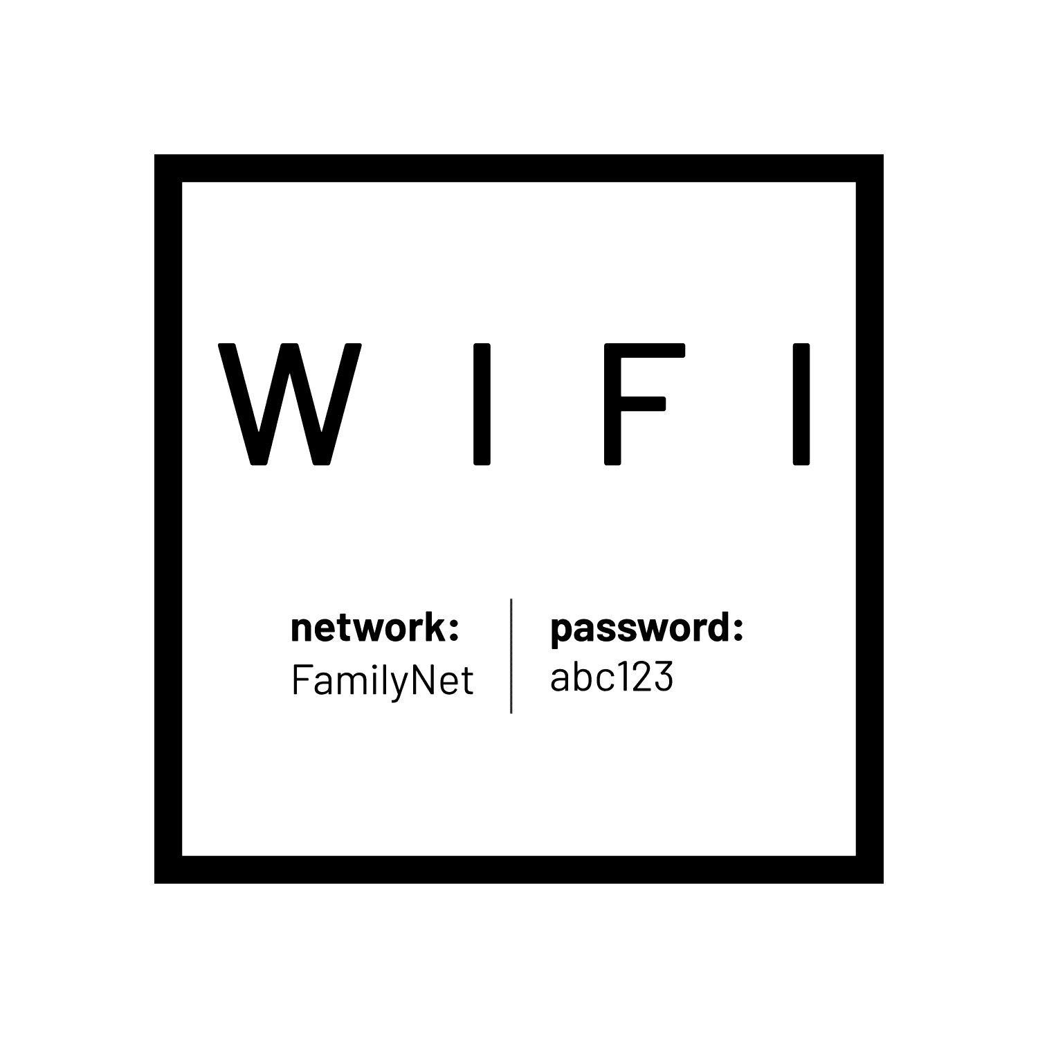 Vinyl Wall Decal - Custom Wifi Network - 6" x 7" - Window Storefront ...