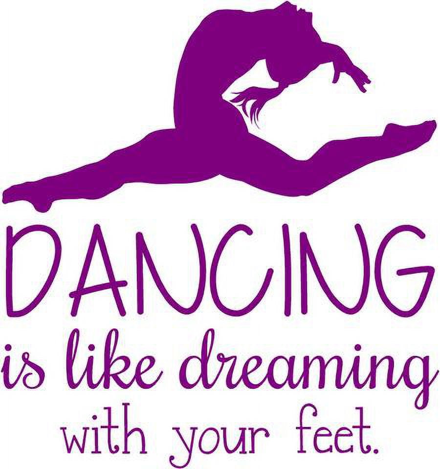 Vinyl Wall Decal: Dancing Decorative Wall Decals | Girl's Dance Sticker ...