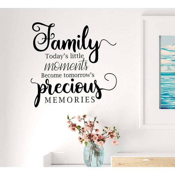 Vinyl Wall Decal Family Precious Memories Motivational Phrase Words ...