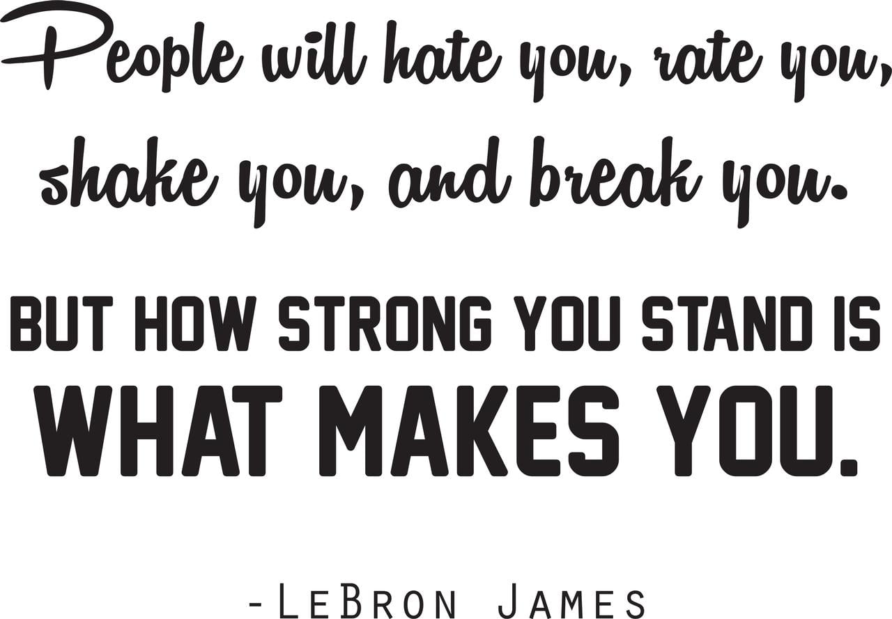 Vinyl Wall Decal: Lebron James Basketball Wall Decal - Inspirational ...