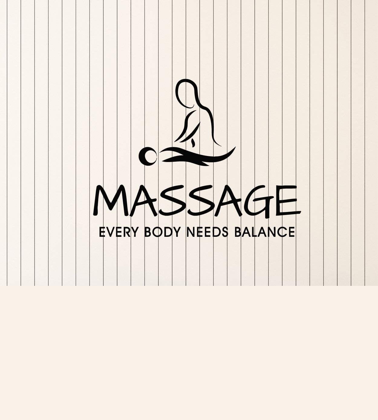 Vinyl Wall Decal Masseur Spa Massage Balance Relax Therapy Stickers ...