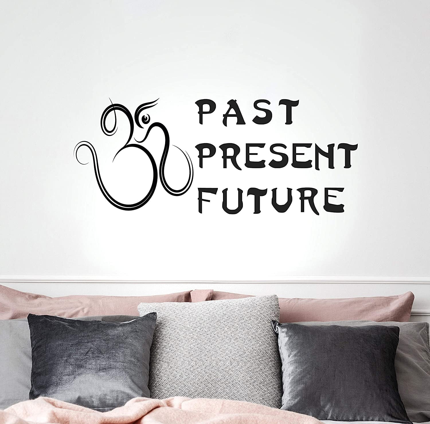 Vinyl Wall Decal Om Elephant Buddha Indian Past Present Future Stickers ...