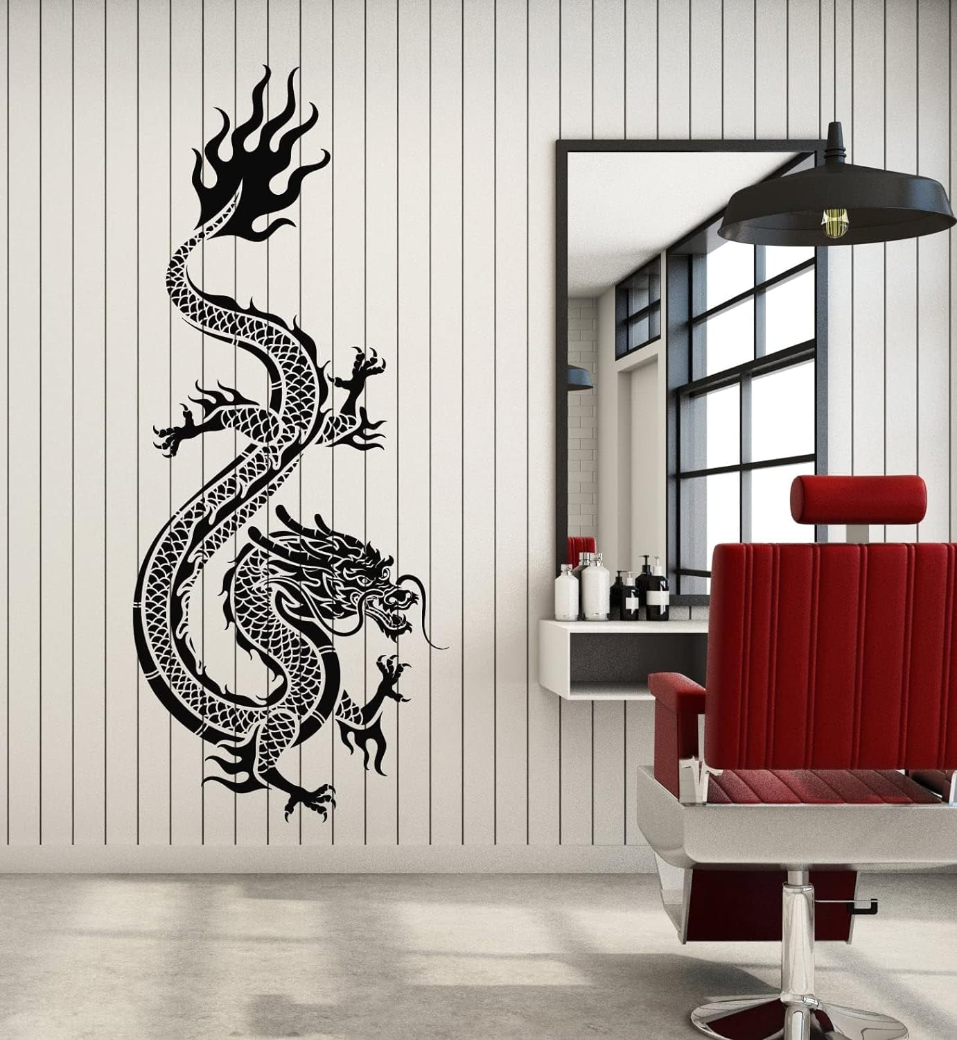 Vinyl Wall Decal Oriental Chinese Dragon Mythological Fantasy Beast ...