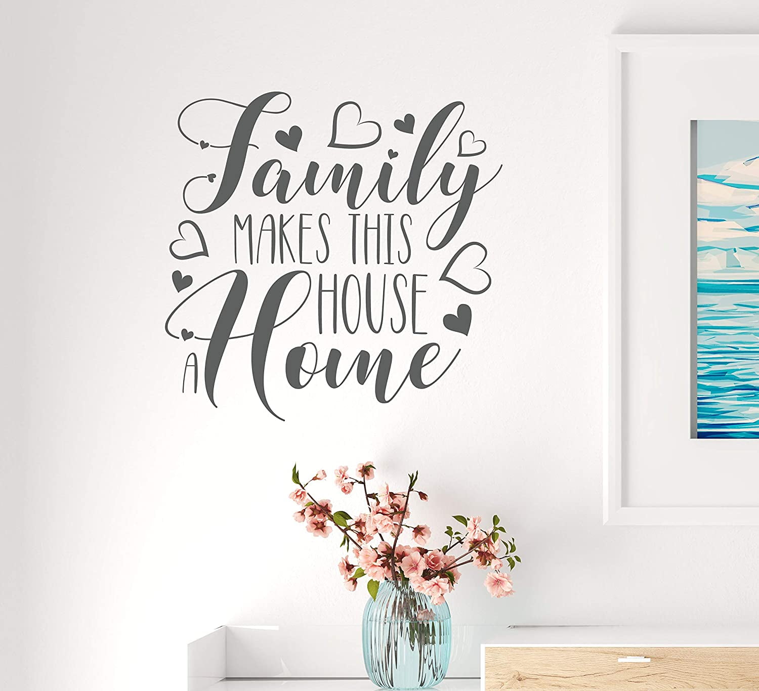 Vinyl Wall Decal Quote Lettering Family Welcome Home House Stickers ...