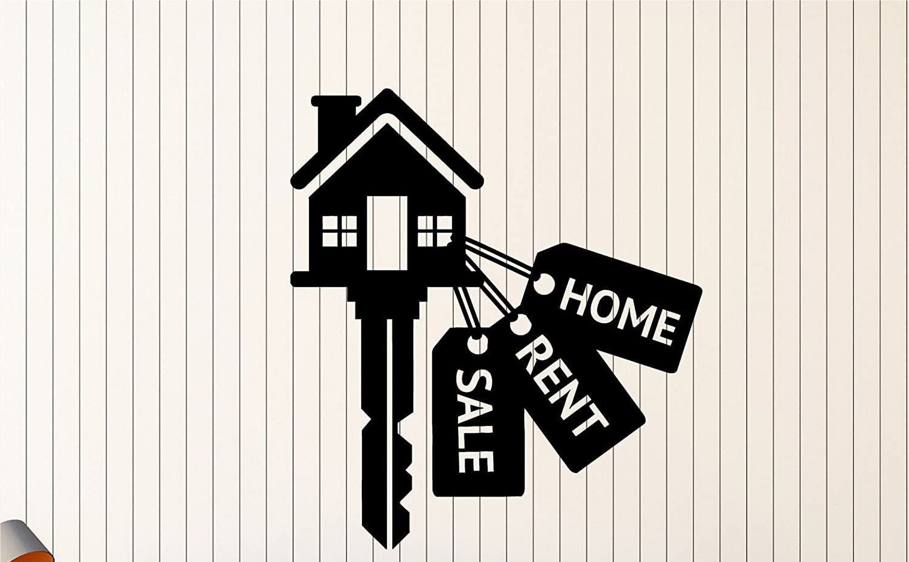 Vinyl Wall Decal Real Estate Keys House Home Rent Stickers Murals Large ...