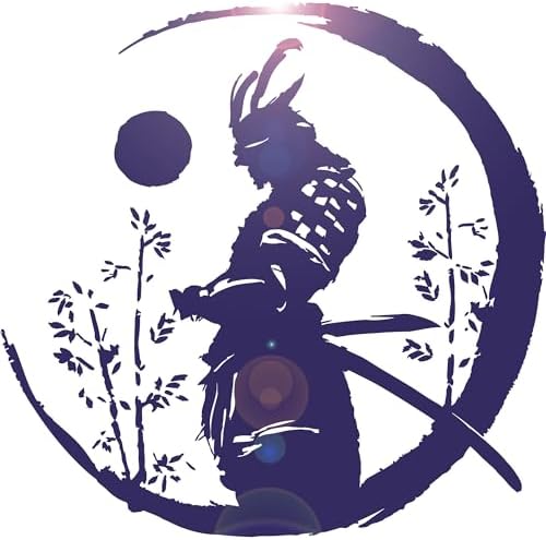 Vinyl Wall Decal Ronin Japanese Warrior Samurai Art Moon Stickers Mural ...