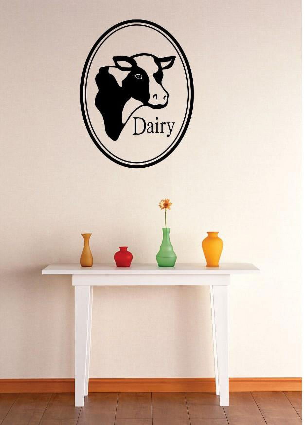 Vinyl Wall Decal Sticker : Dairy Cow Image Picture Art Peel & Stick ...