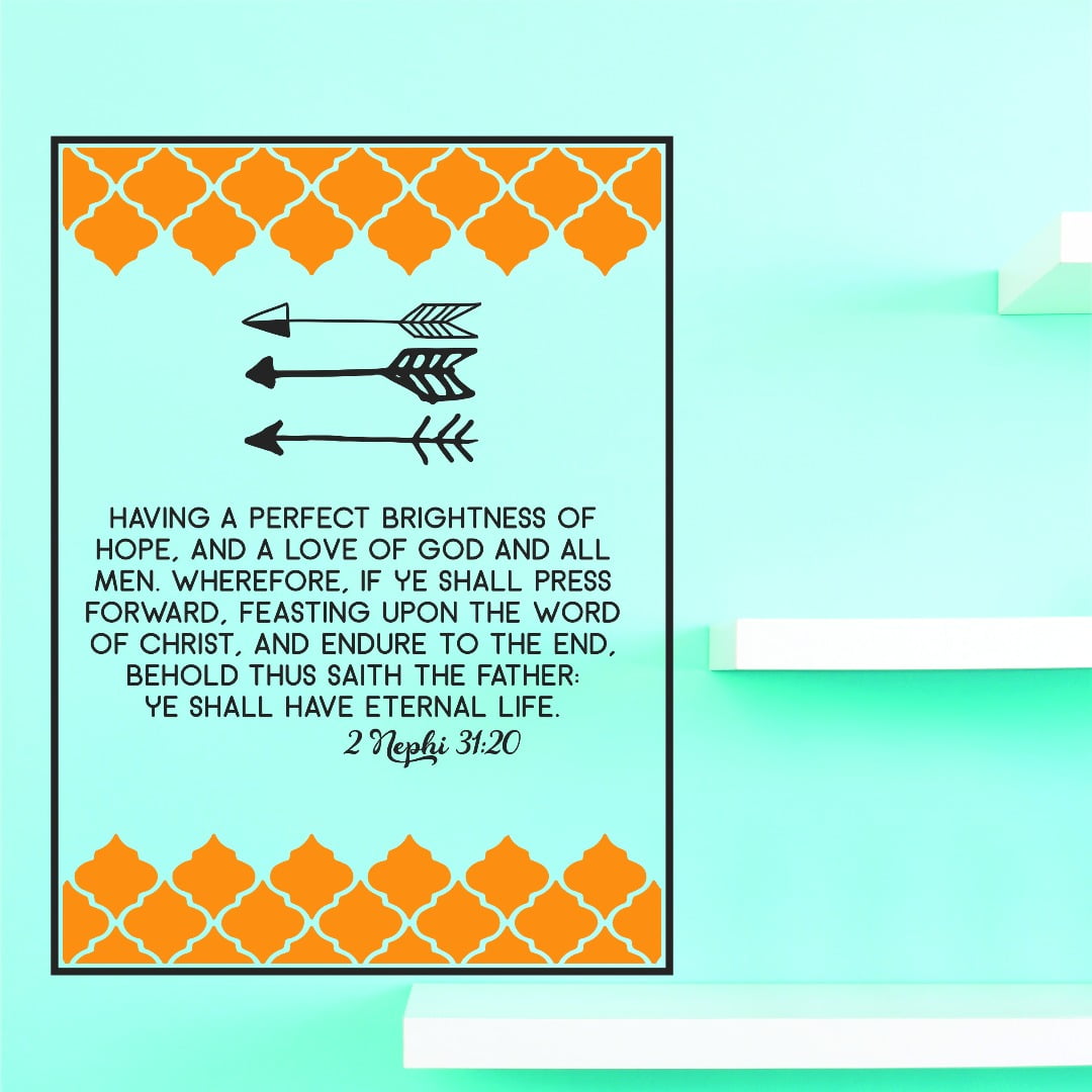 Vinyl Wall Decal Sticker : Having A Perfect Brightness Of Hope, And A ...