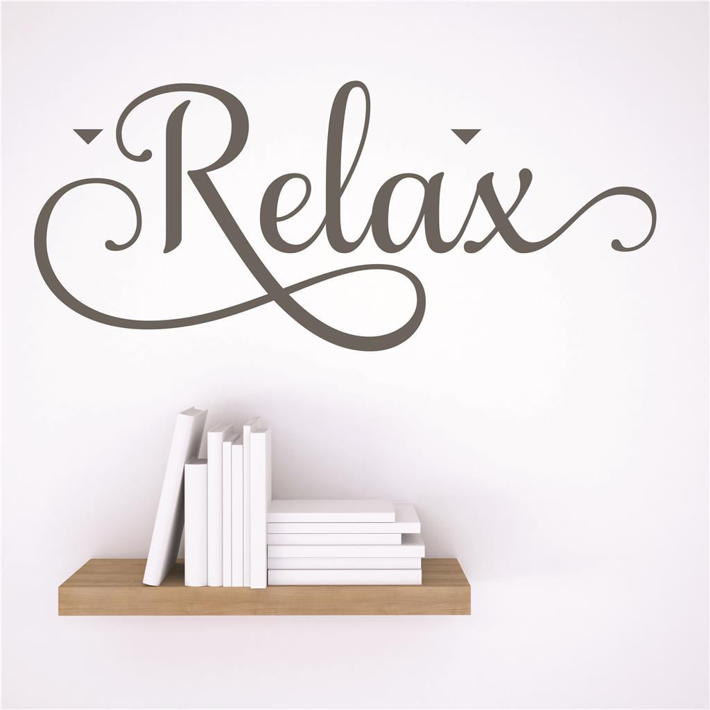 Vinyl Wall Decal Sticker : Relax Sign Lettering Quote 4x16 Inches ...
