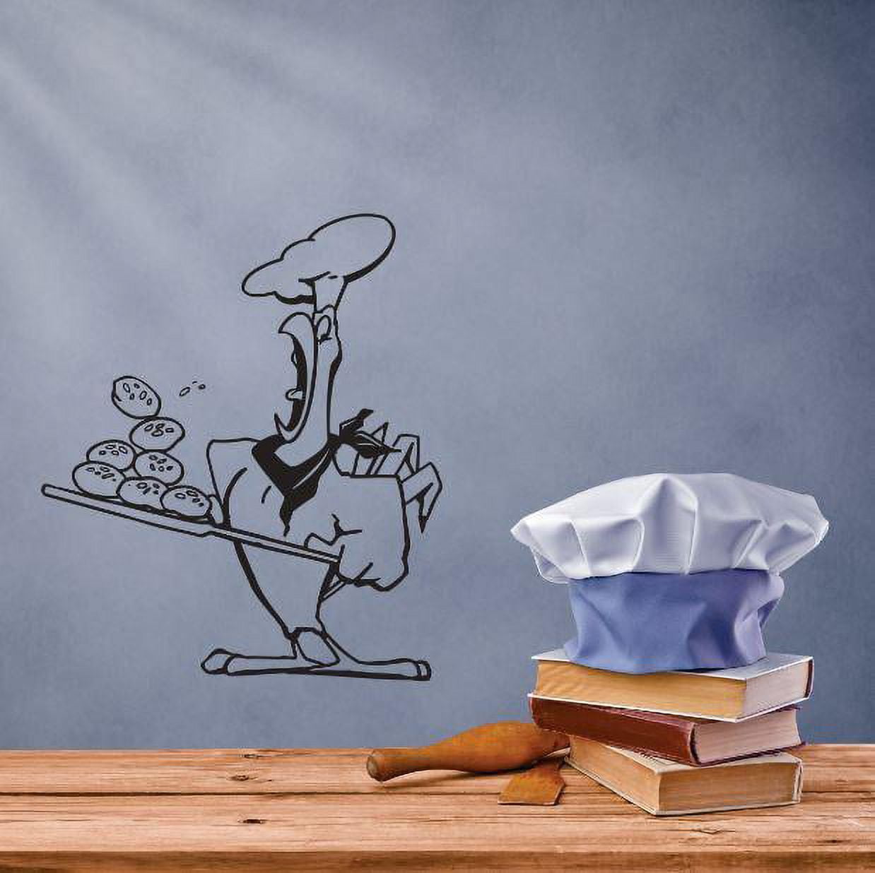 Vinyl Wall Decal Sticker : Rooster Chef Kitchen Restaurant Image ...