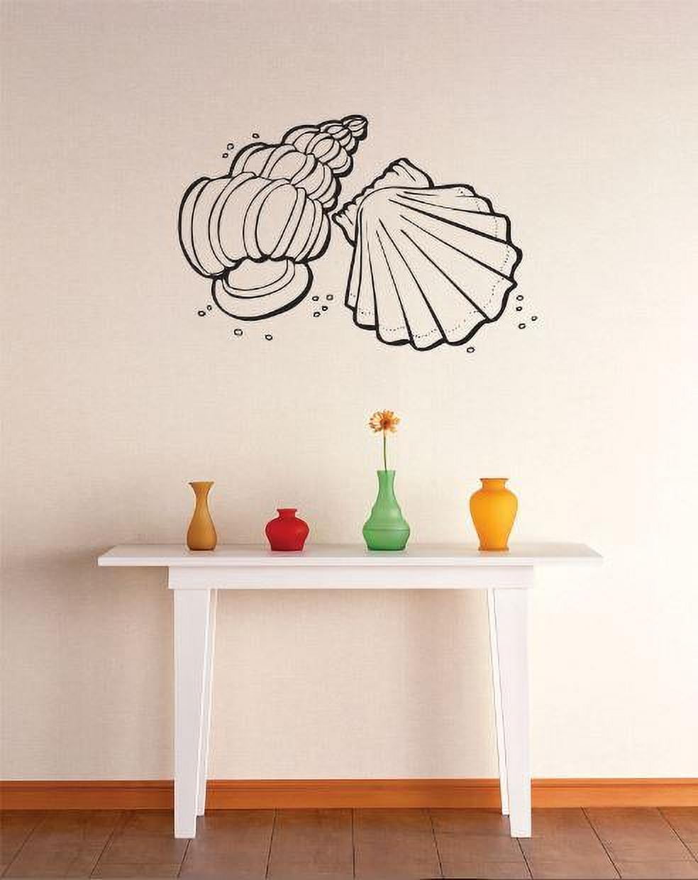 Vinyl Wall Decal Sticker : Sea Shells Ocean Image Bedroom Bathroom ...