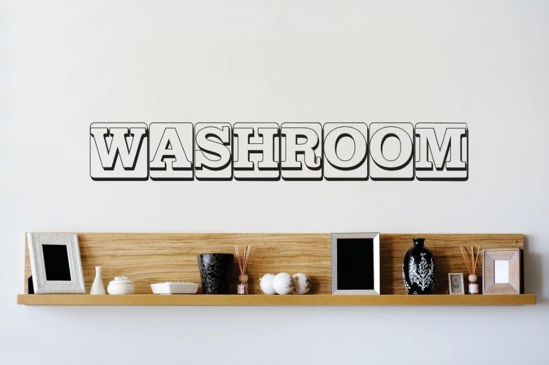 Vinyl Wall Decal Sticker : Washroom Quote Bedroom Bathroom Living Room ...