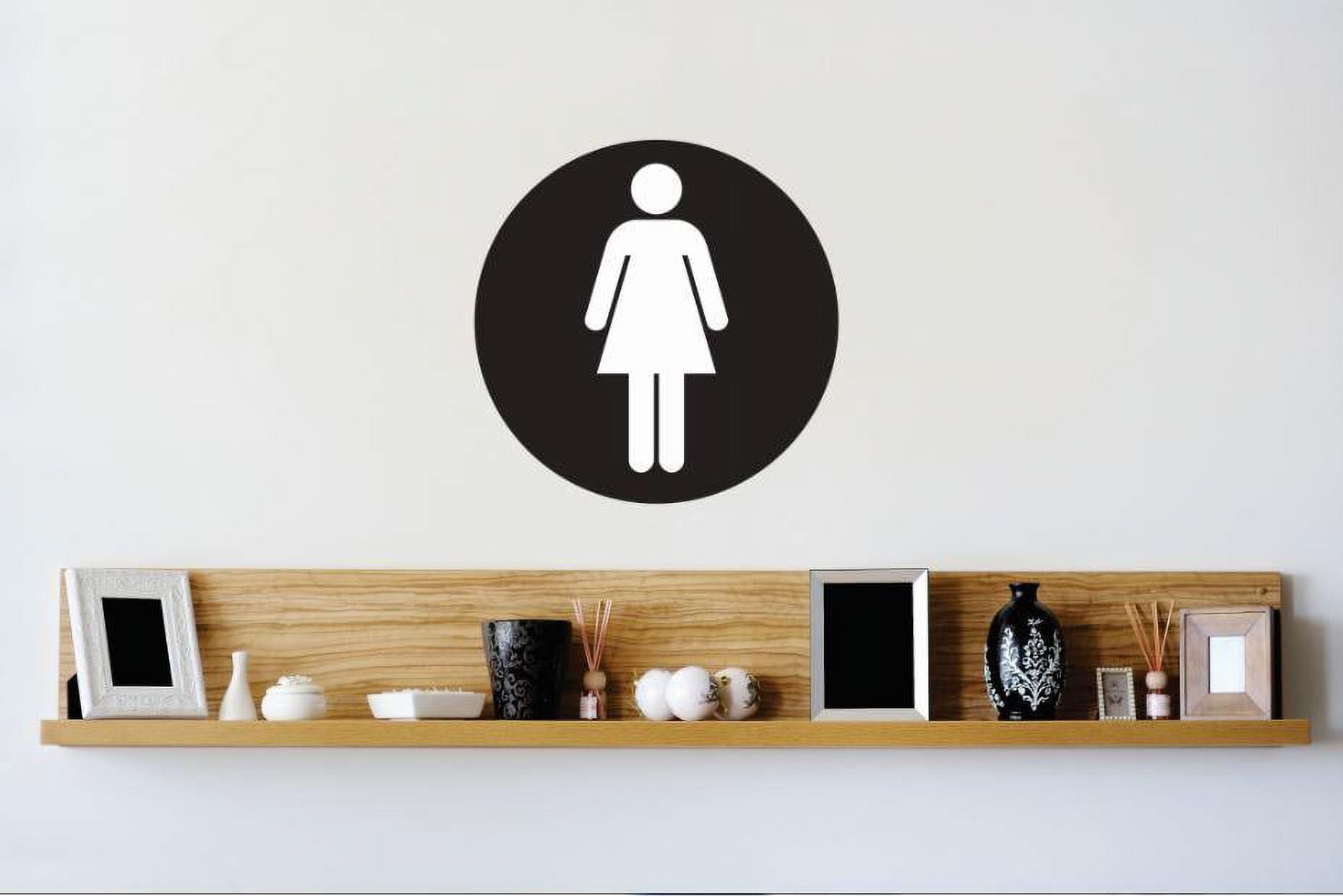 Vinyl Wall Decal Sticker : Woman Diagram Bathroom Sign Image Bedroom ...