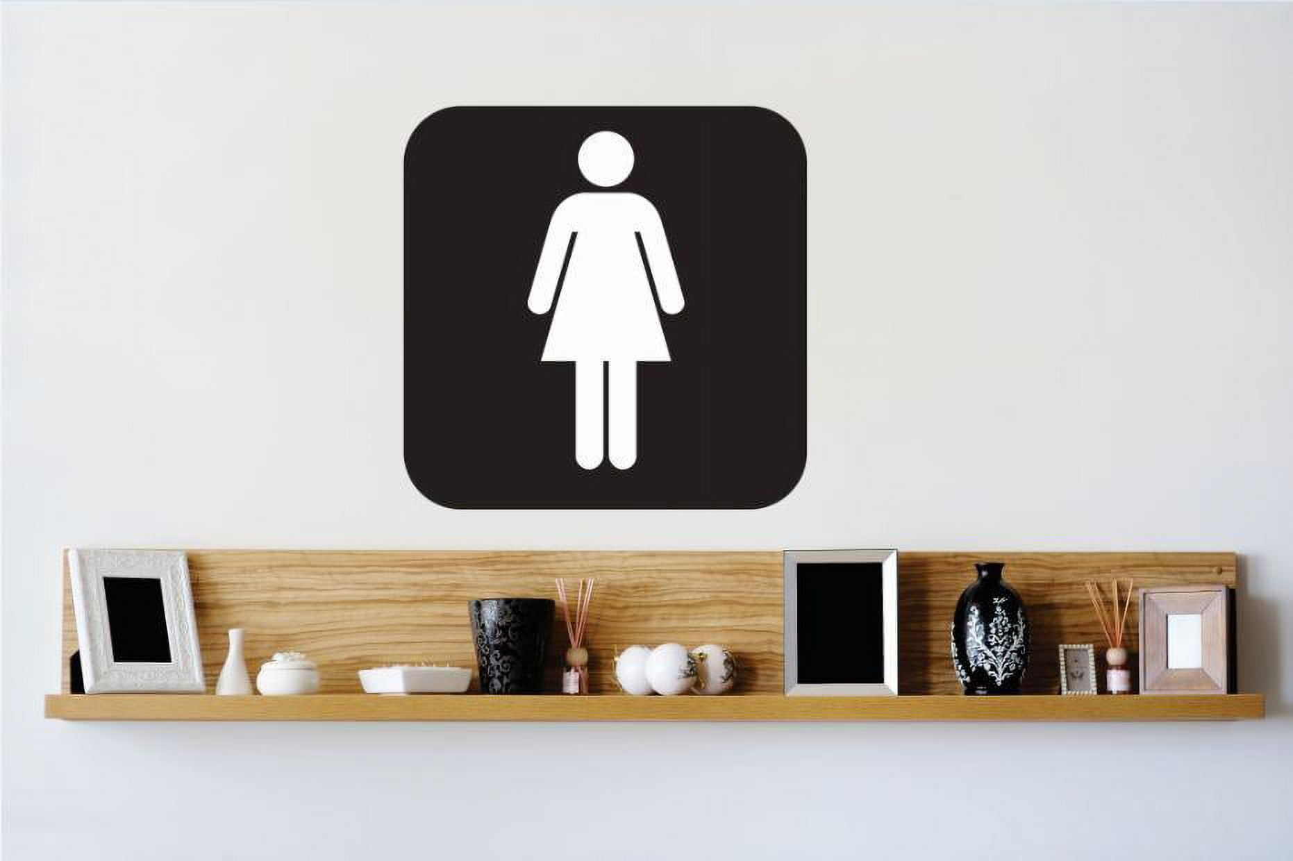 Vinyl Wall Decal Sticker : Woman Diagram Bathroom Sign Image Bedroom ...