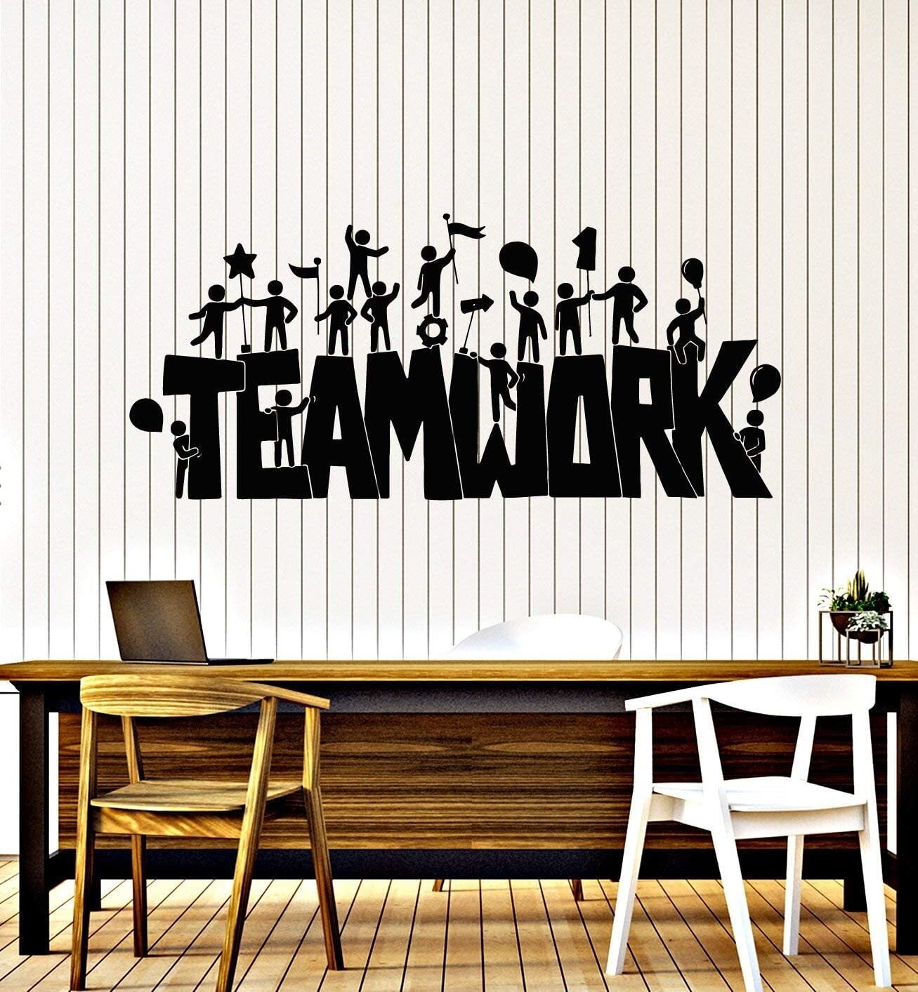 Vinyl Wall Decal Teamwork Logo Motivation Office Decor Quote Word ...