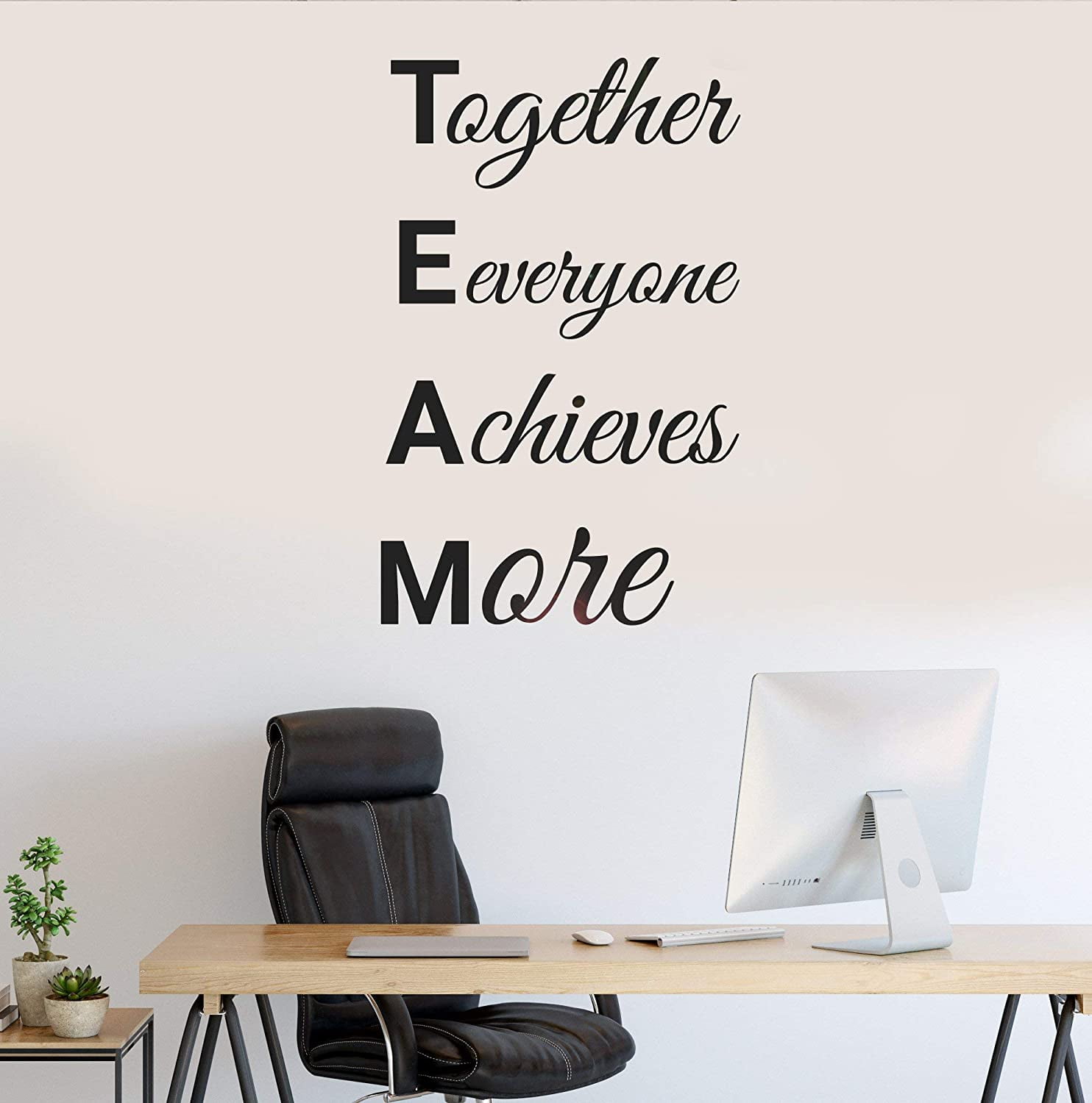 Vinyl Wall Decal Teamwork Motivation Words Work Office Stickers Mural ...