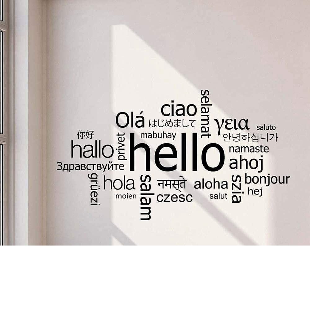 Vinyl Wall Decals Quotes Sayings Words Art Decor Lettering Hello in ...