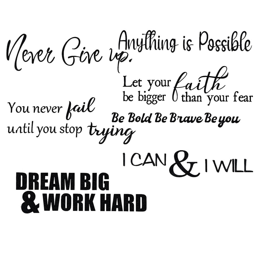 Vinyl Wall Quotes Stickers Inspirational Quotes Decals Peel and Stick ...