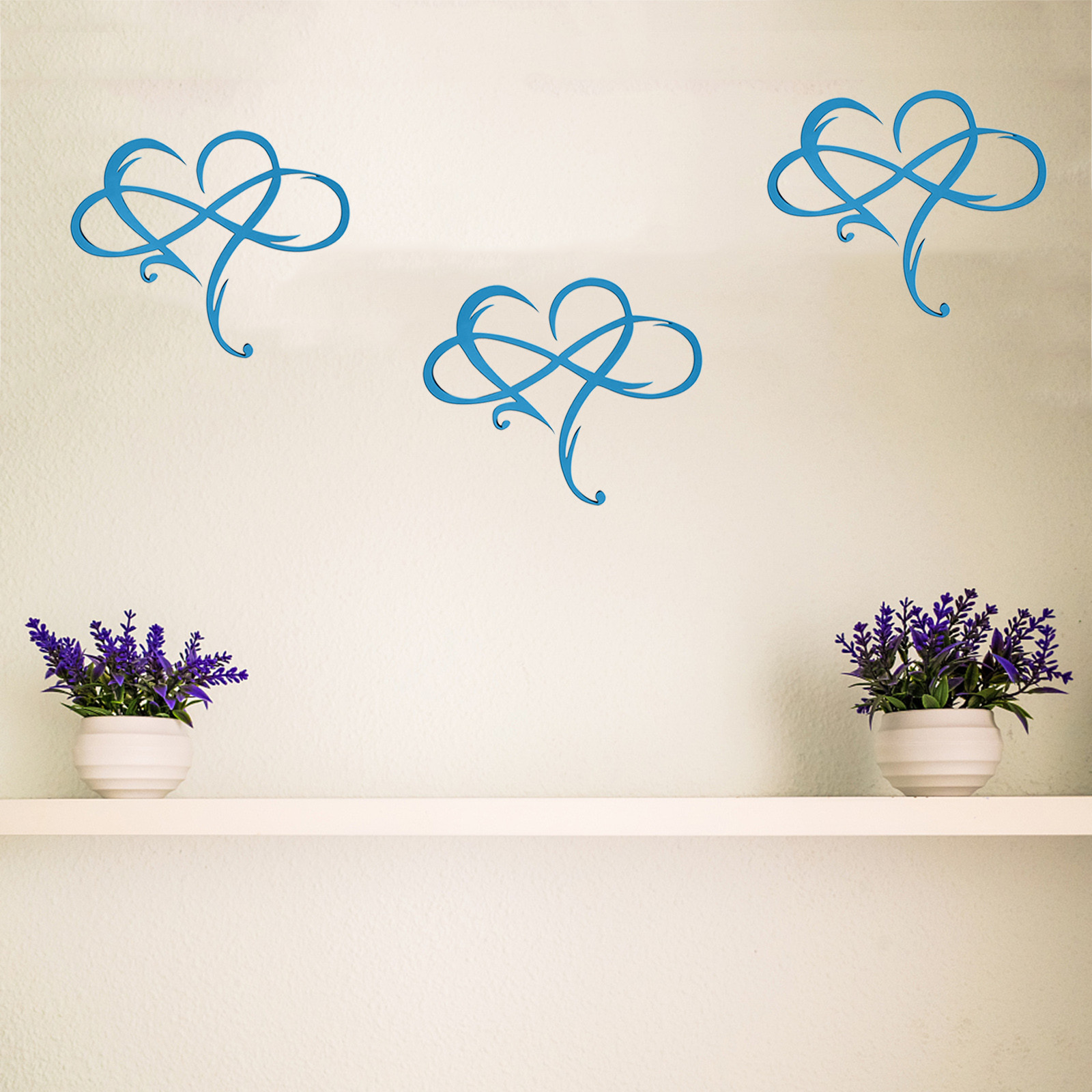 Vinyl Wall Sticker,Heart Stickers Romantic Removable Infinite heart ...