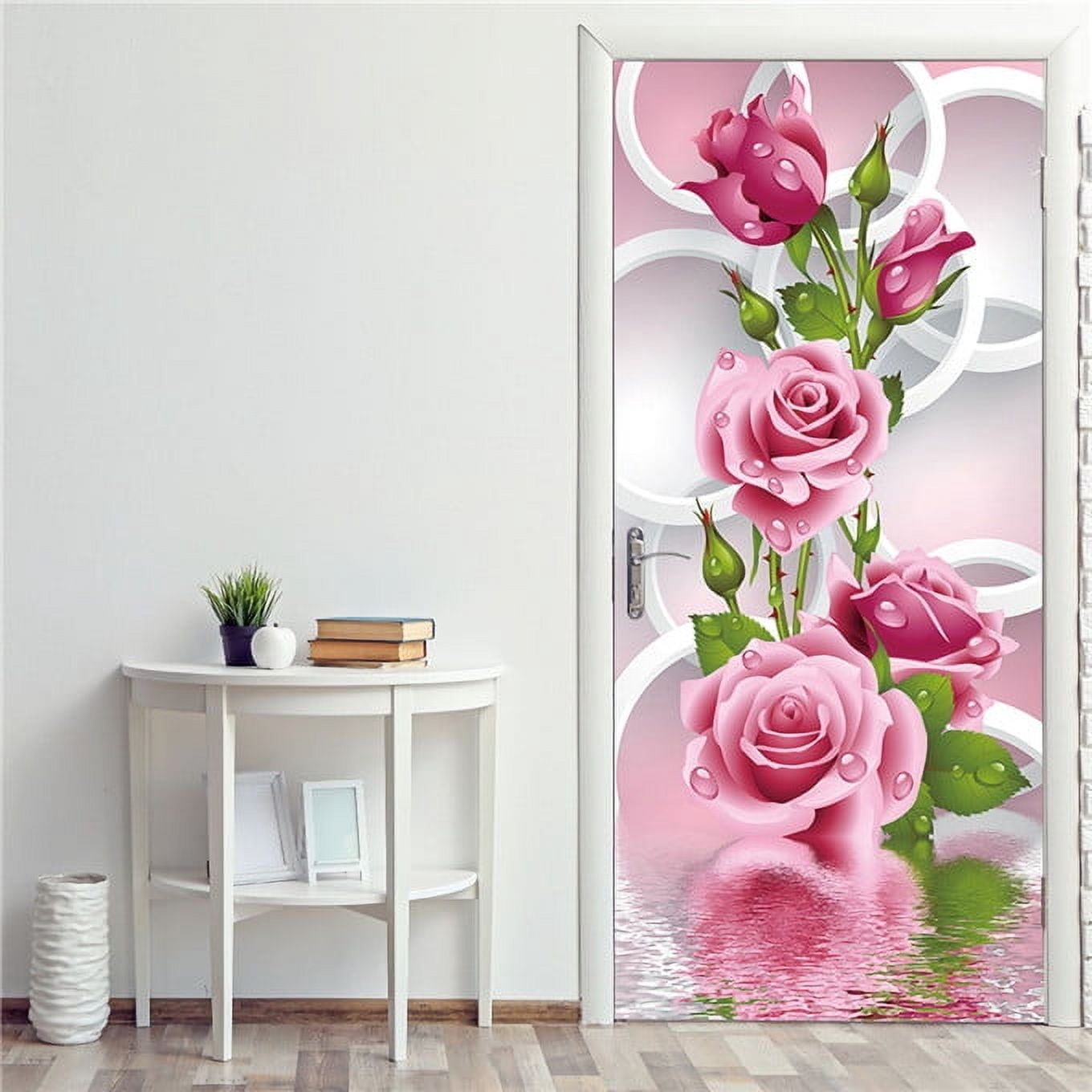 Vinyl Wallpaper On The Door 3D Self Adhesive Landscape Sticker Porte ...