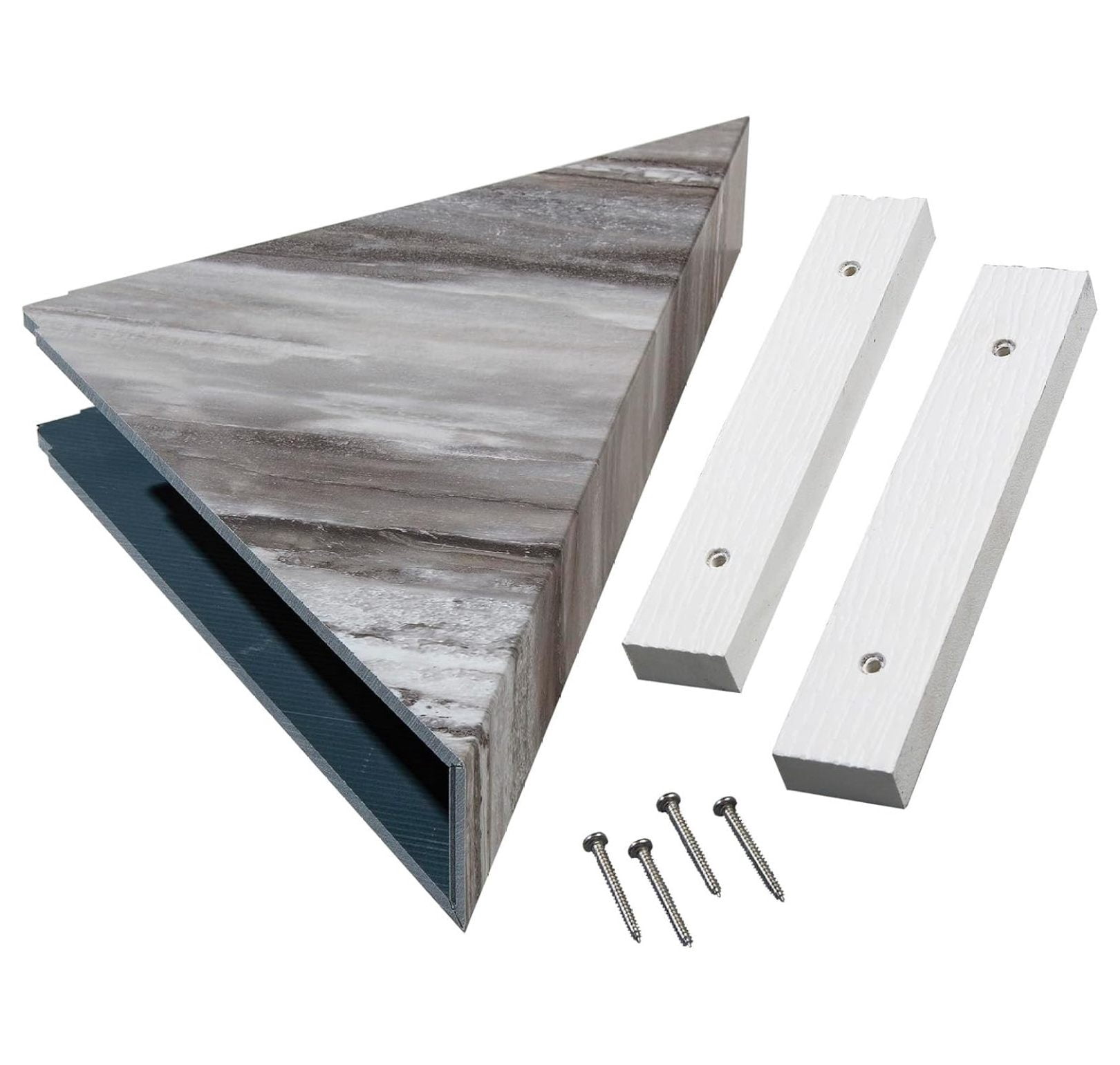 Vinyl Waterproof Corner Shower Shelf in Louvre Granite - Walmart.com
