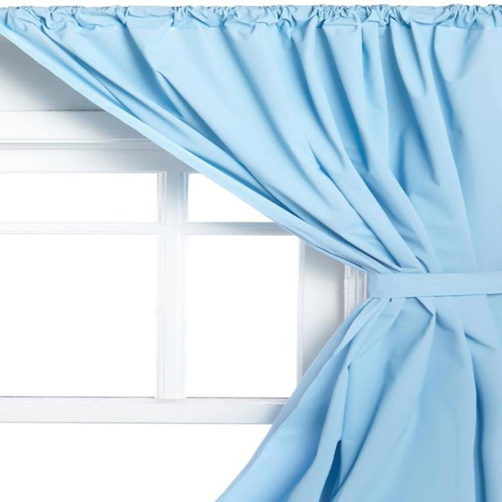 Carnation Home Fashions Vinyl Window Curtain - Light Blue 45x36 ...