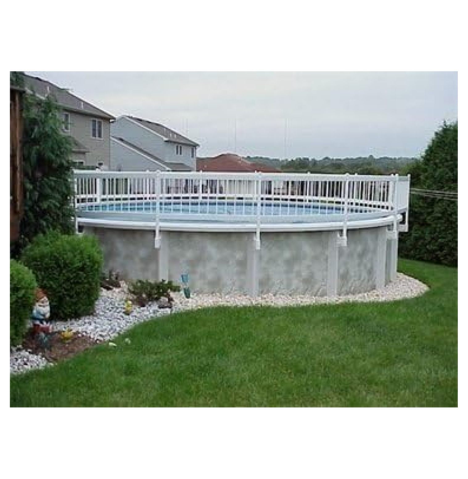 Vinyl Works 24-Inch White Economy Resin Above-Ground Pool Fence Kit C ...