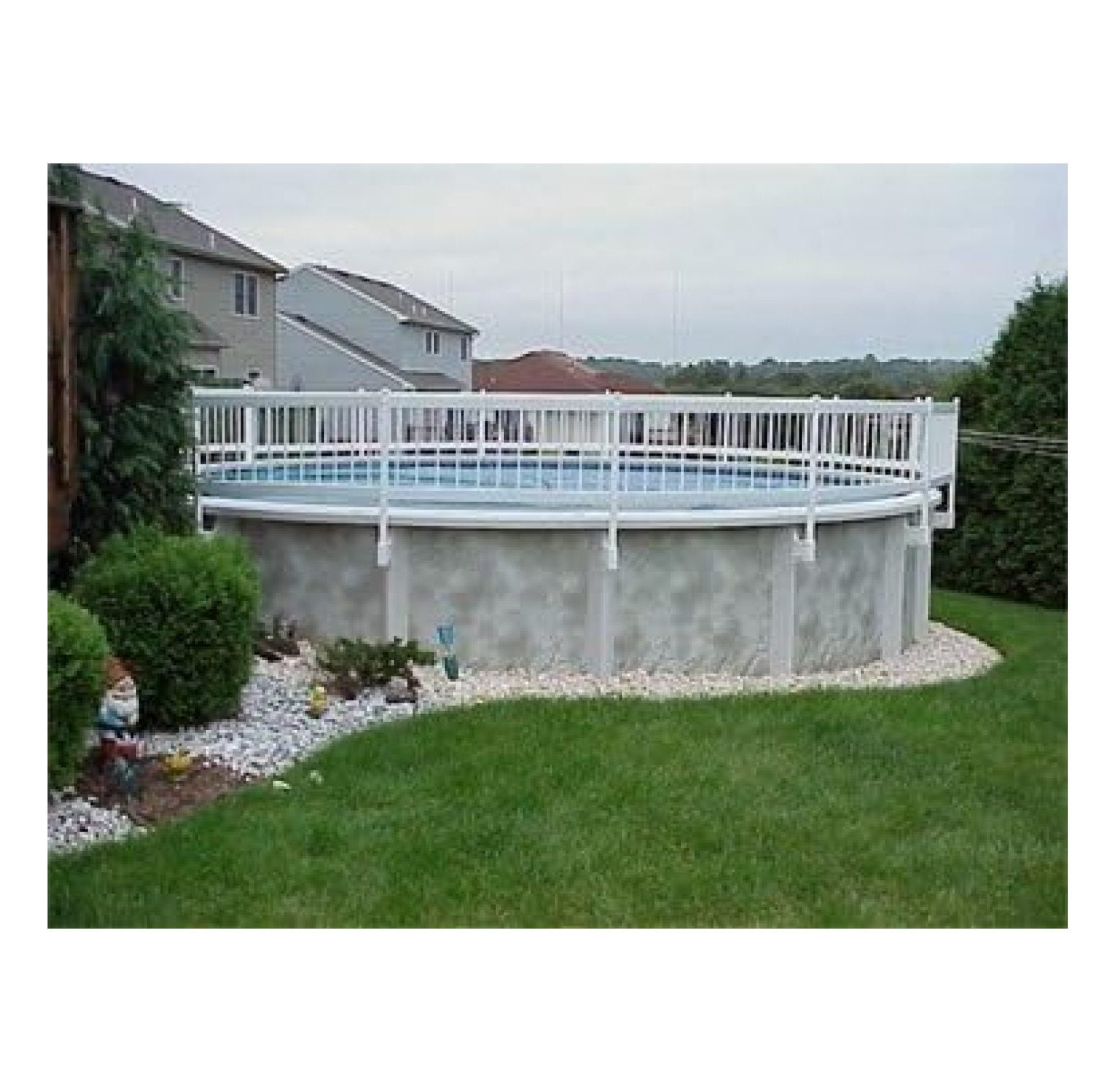 Vinyl Works 24-Inch White Economy Resin Above-Ground Pool Fence Kit C ...