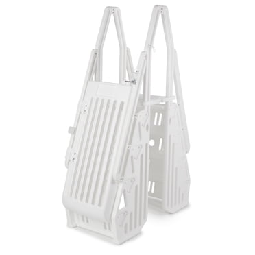 Vinyl Works Snap-Lock Deck Ladder for Above-Ground Pools - Gray ...