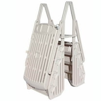 Vinyl Works Heavy Duty Adjustable 24 Inch Above Ground Pool Ladder with ...