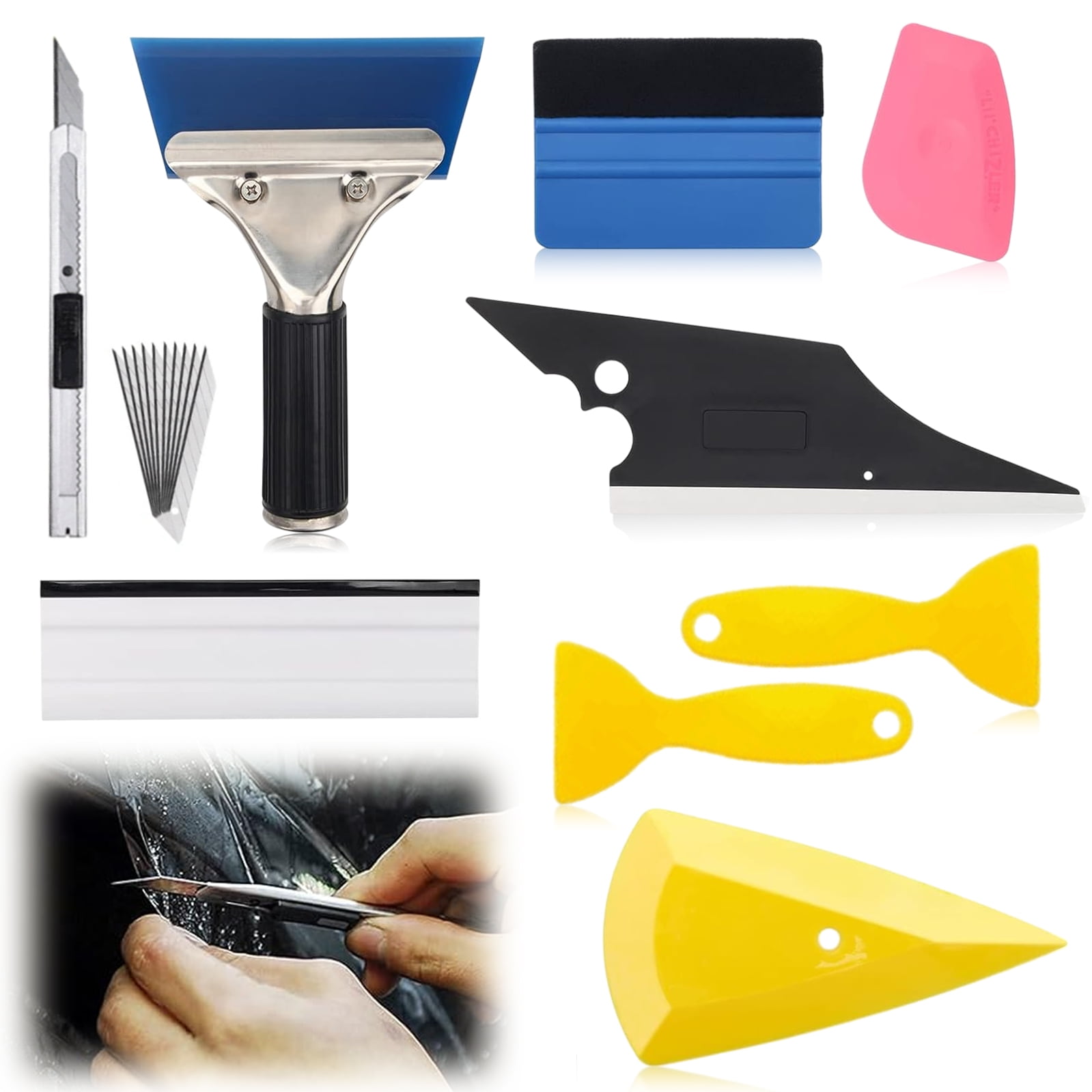 Vinyl Wrap Installation Kit, Contour Squeegee For Hard-To-Reach Areas ...