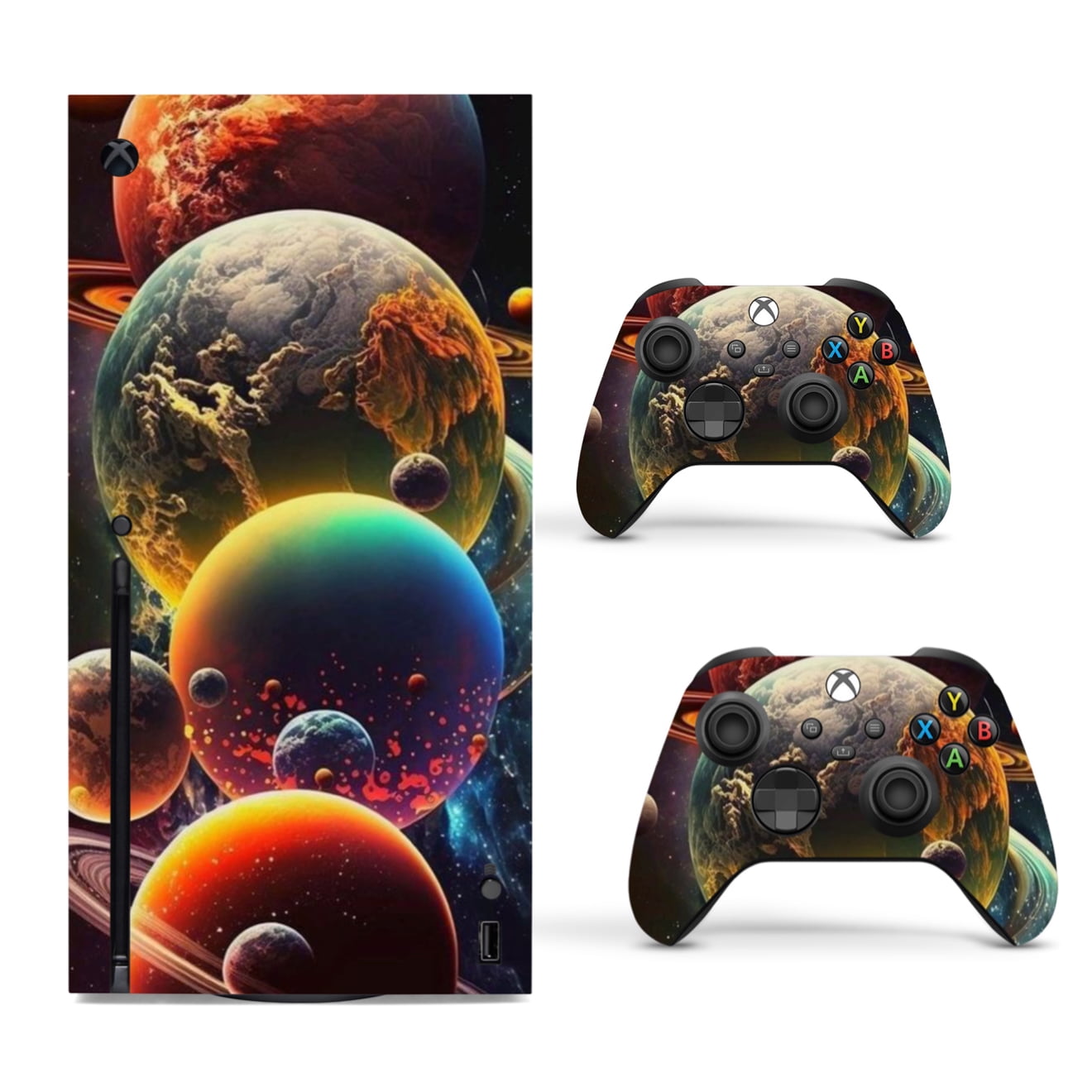 Vinyl Wrap Skin Planets Compatible with X-Box Series X +2 Controller ...