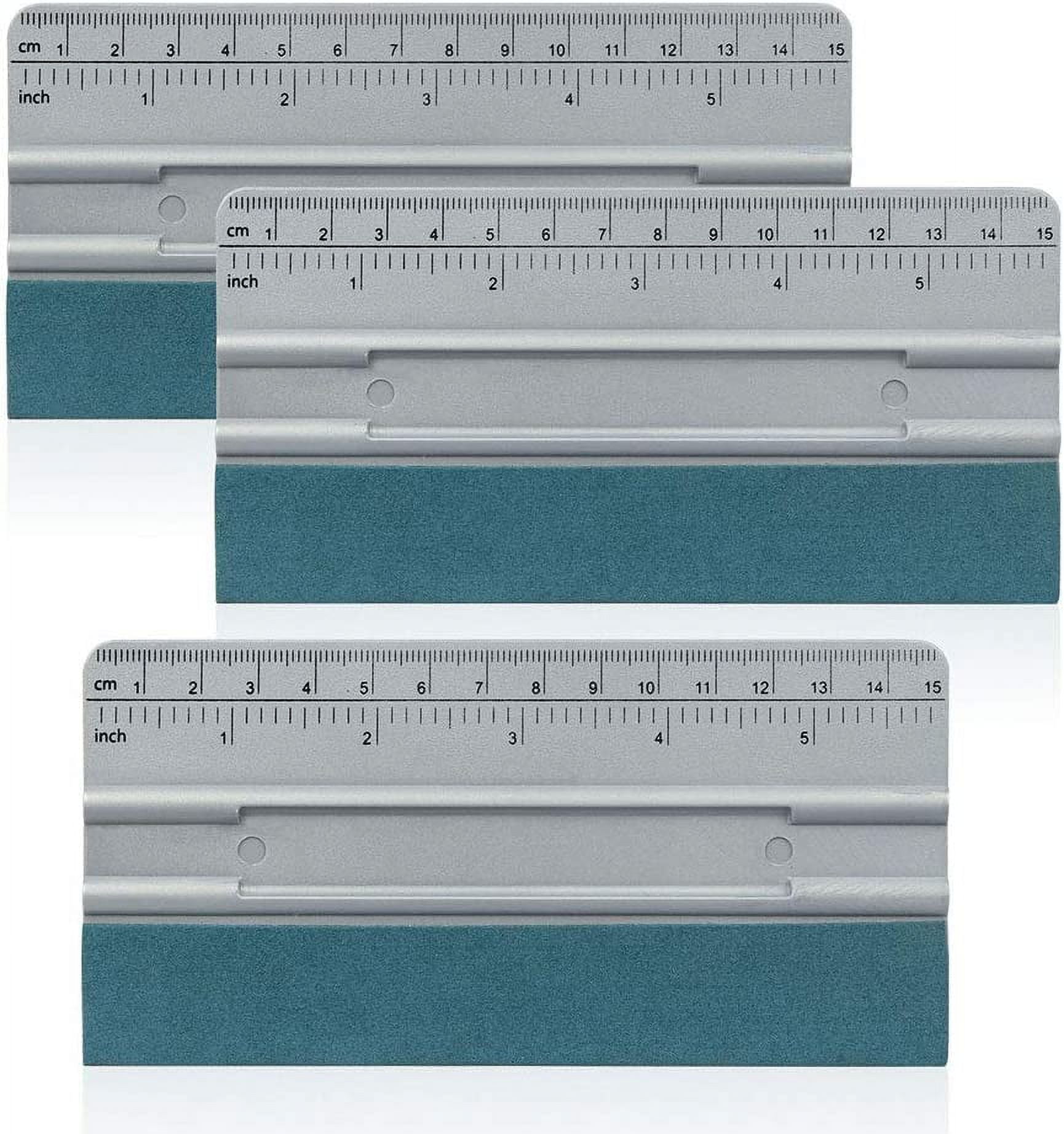 Vinyl Wrap Squeege 6 Inch Scraper with Ruler and Micro-Fiber Felt Edge ...