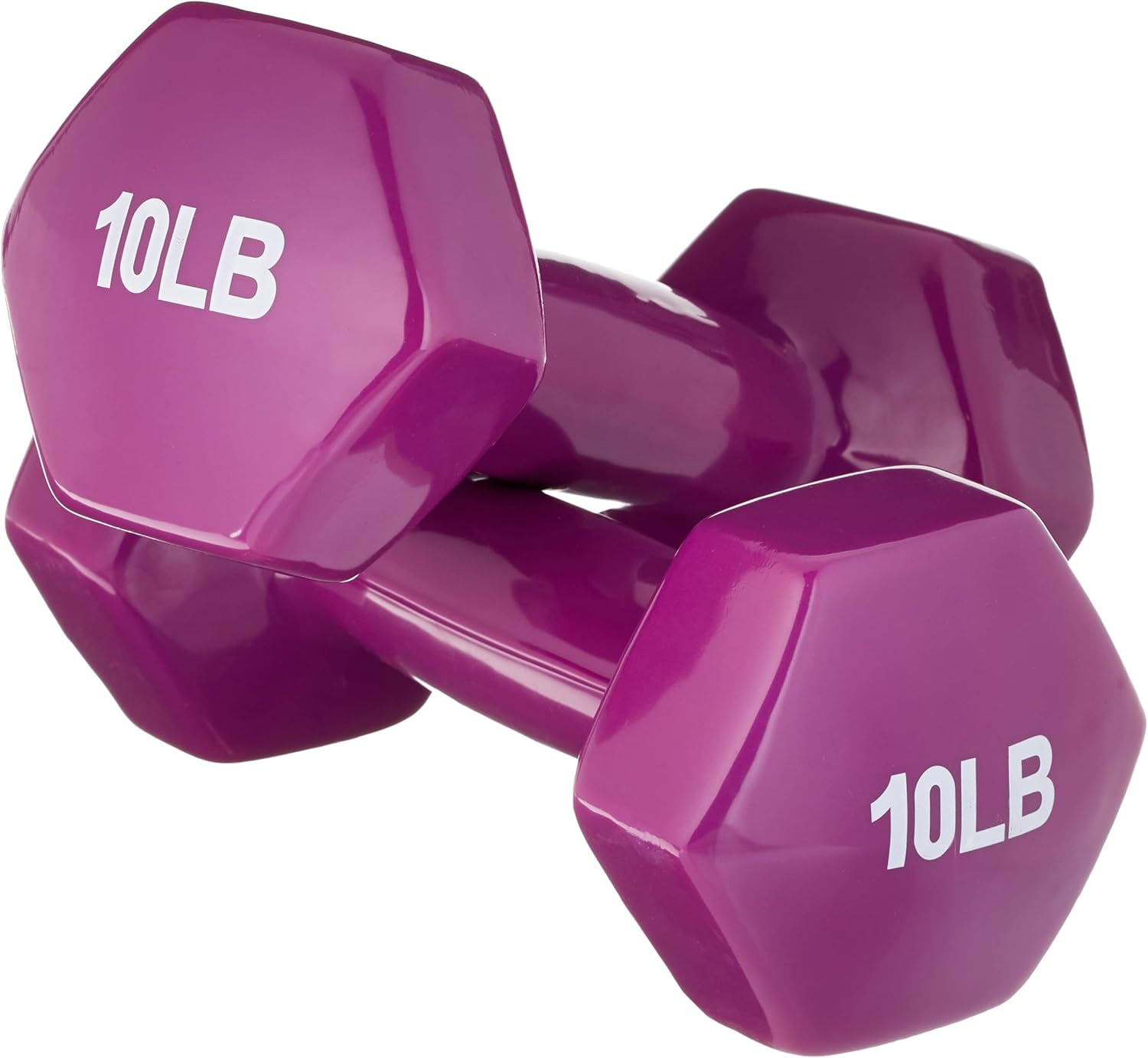 Vinyl coated dumbbell handheld weights, hex dumbbells have hexagonal ...