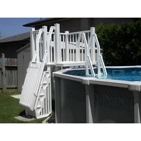 Vinyl Works 5'x10' Resin Side Deck Kit for Oval Above Ground Swimming ...