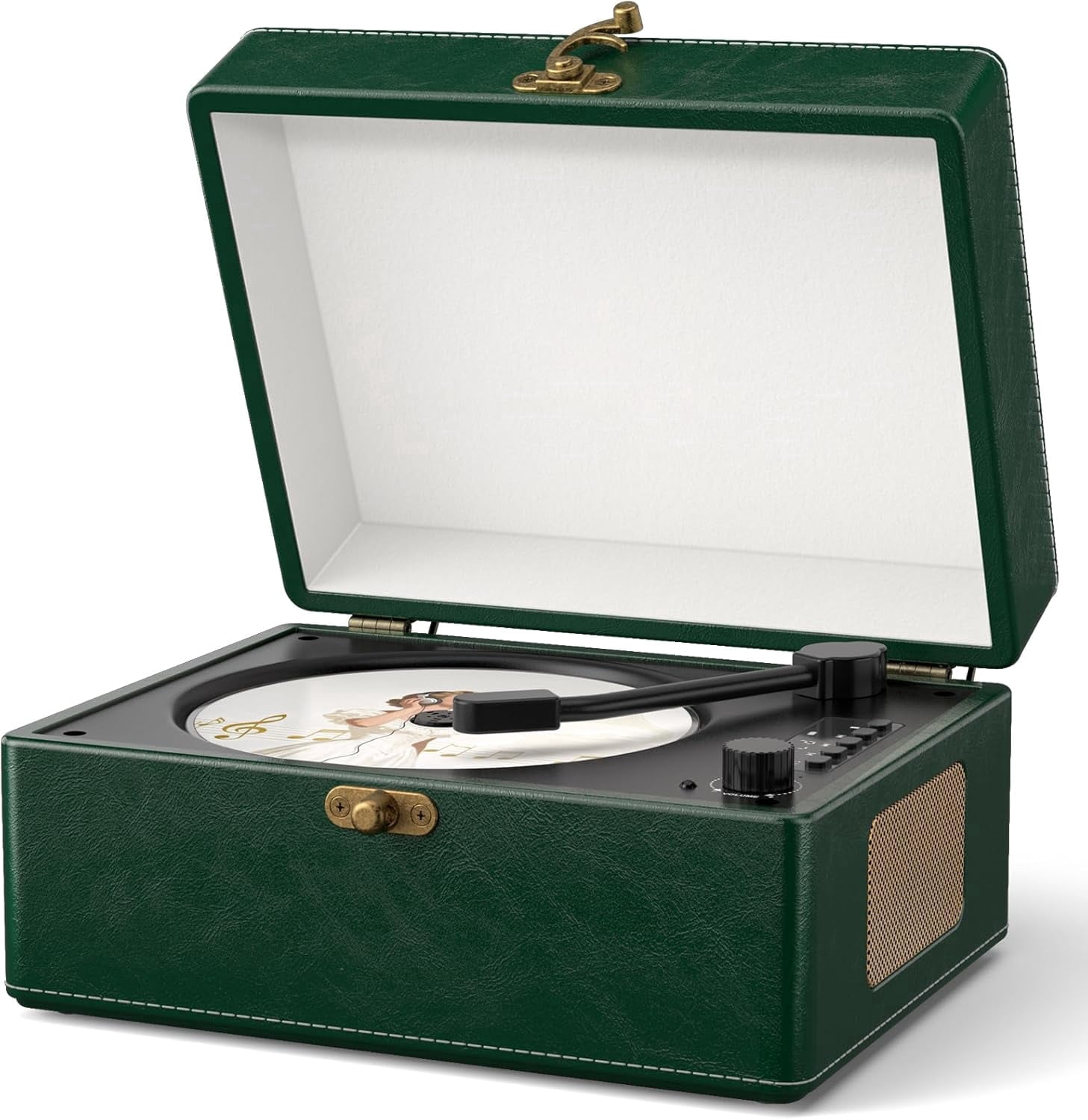 VinylsLink Bluetooth CD Boombox with User Manual, Rechargeable, Green ...