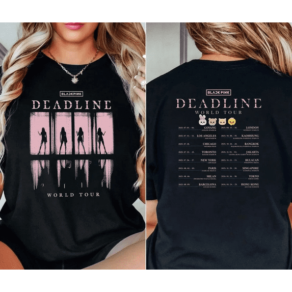 Vinyta BlackPink Deadline World Tour 2025 Shirt, BlackPink In Your Area, Blink Gift - Walmart.com