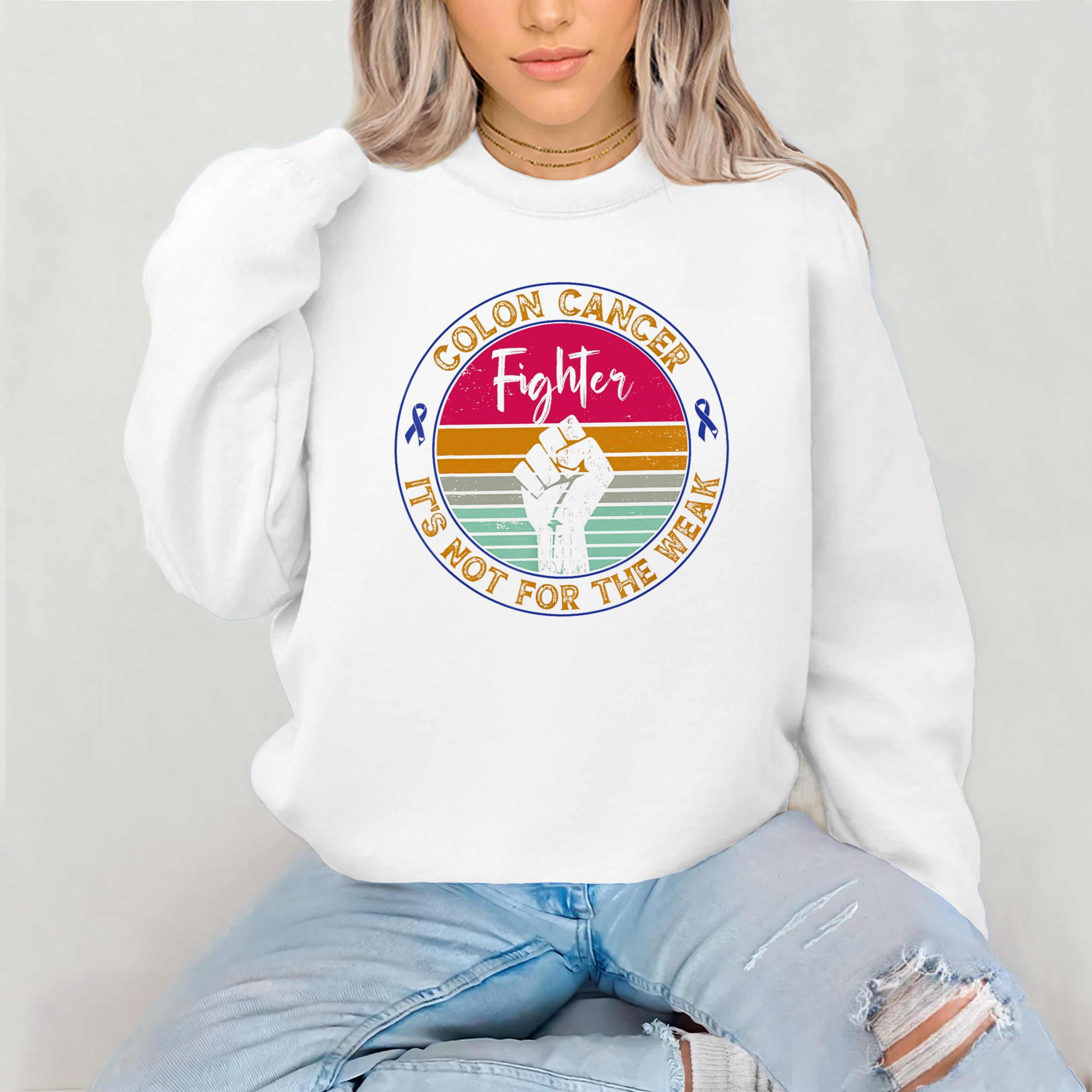 Vinyta Colon Cancer Awareness Retro T-Shirt, Colorectal Fighter and ...