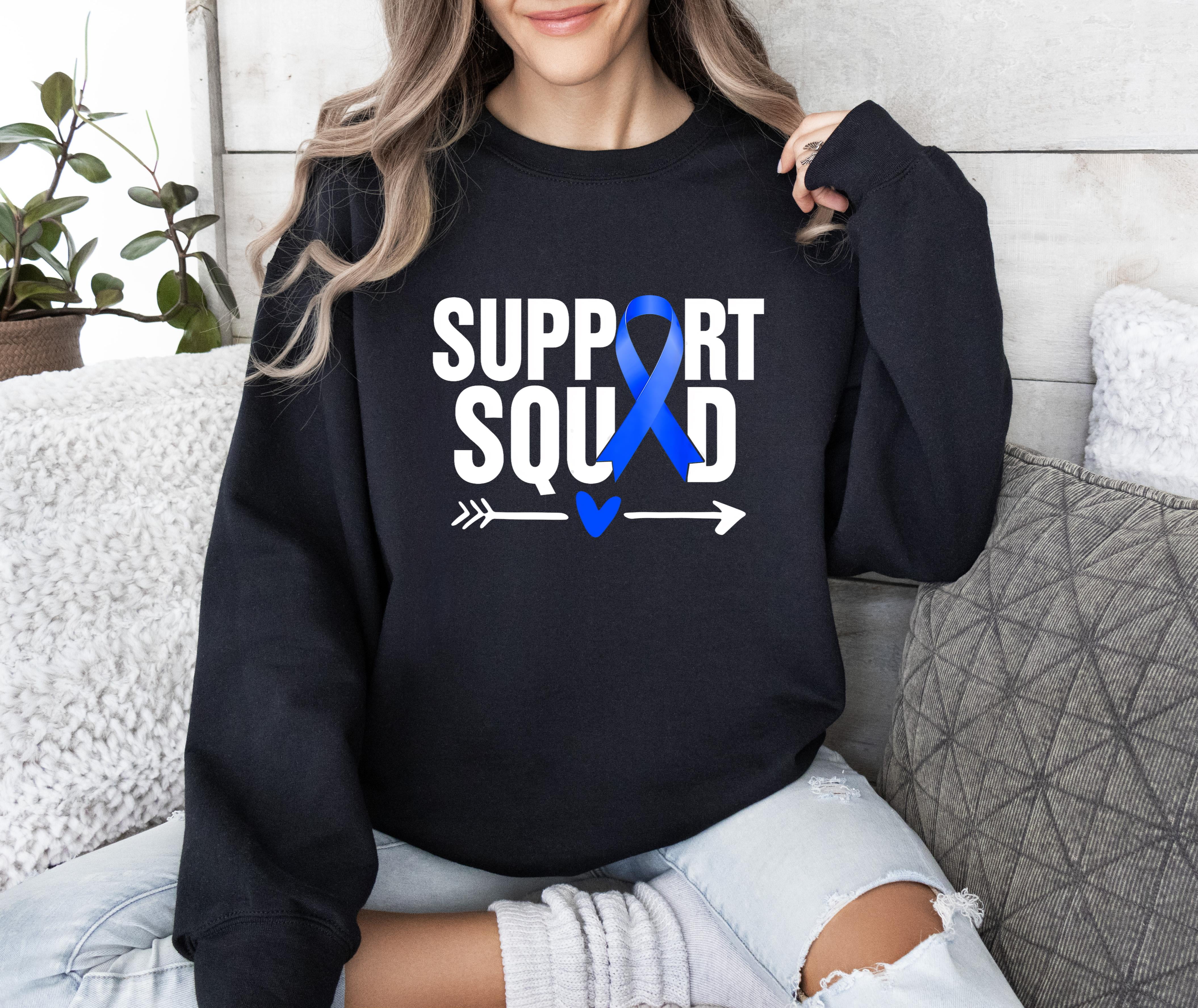 Vinyta Colon Cancer Warrior T-Shirt, Support Squad Colorectal Cancer ...