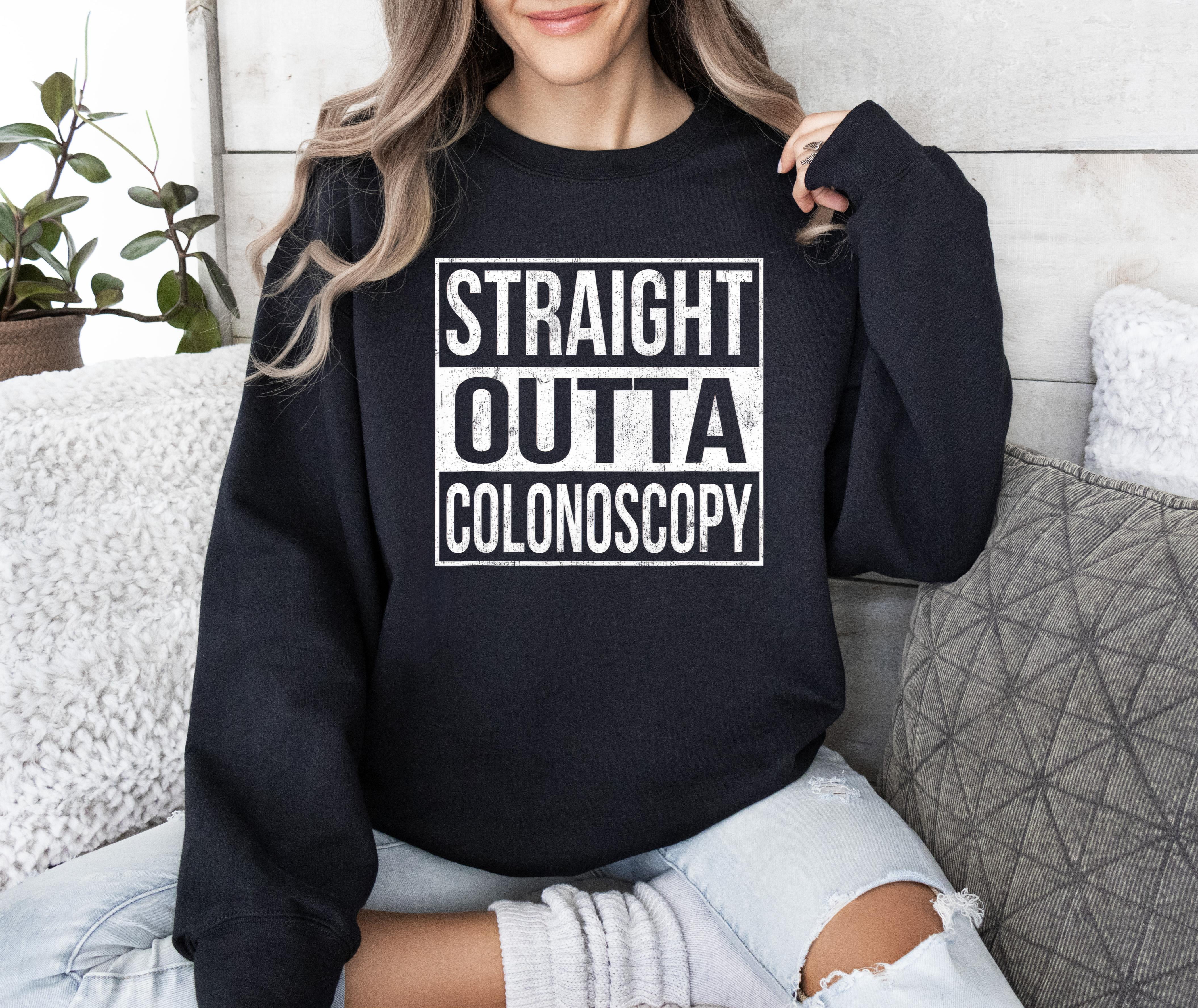 Vinyta Colonoscopy Straight Outta Colorectal Cancer T-Shirt, Colon ...