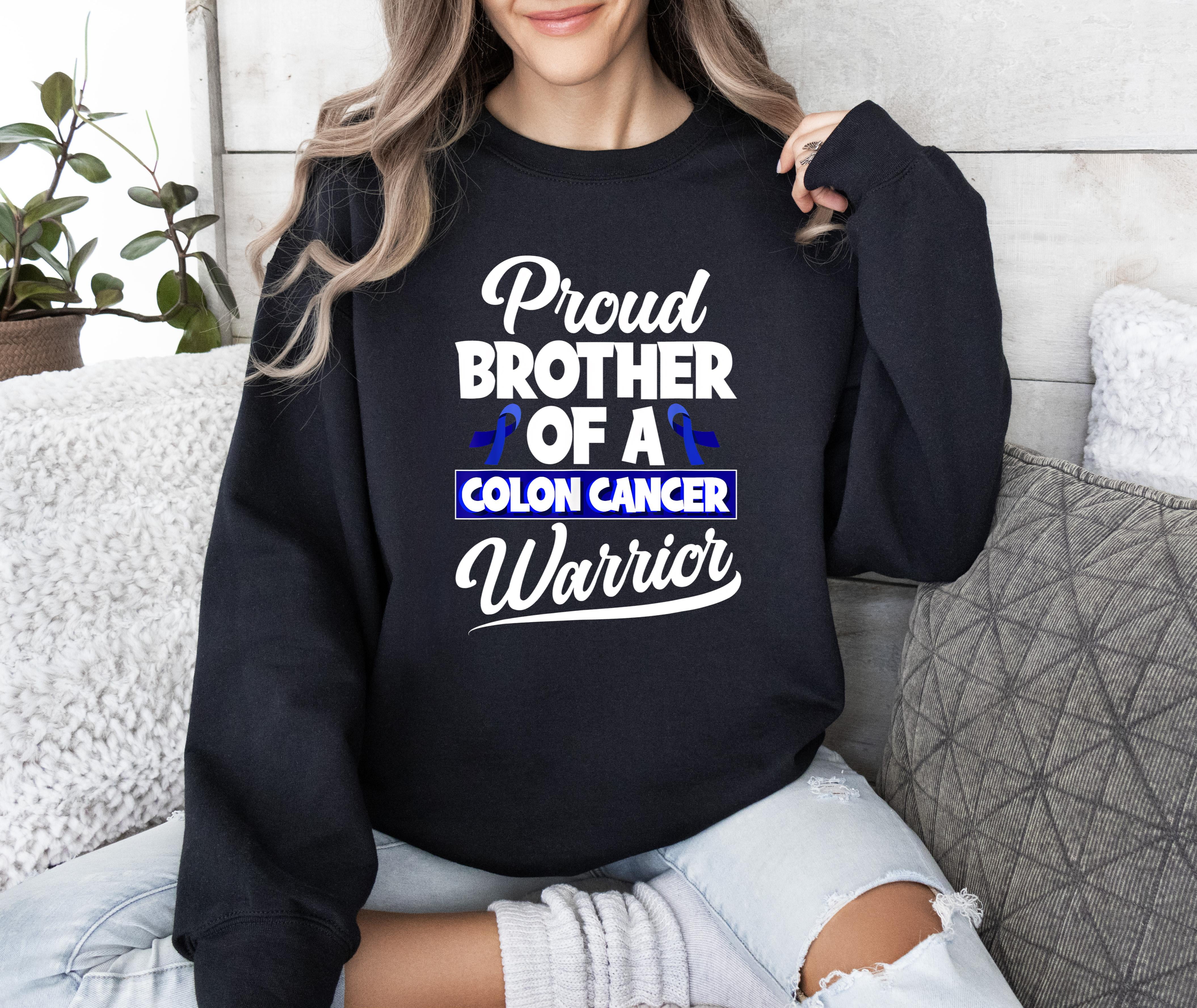 Vinyta Colorectal Cancer Proud Brother T-Shirt, Colon Cancer Warrior ...
