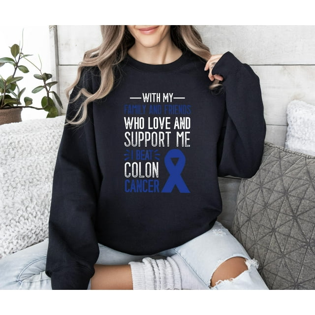 Vinyta I Beat Colon Cancer T-Shirt, Colorectal Cancer Awareness ...
