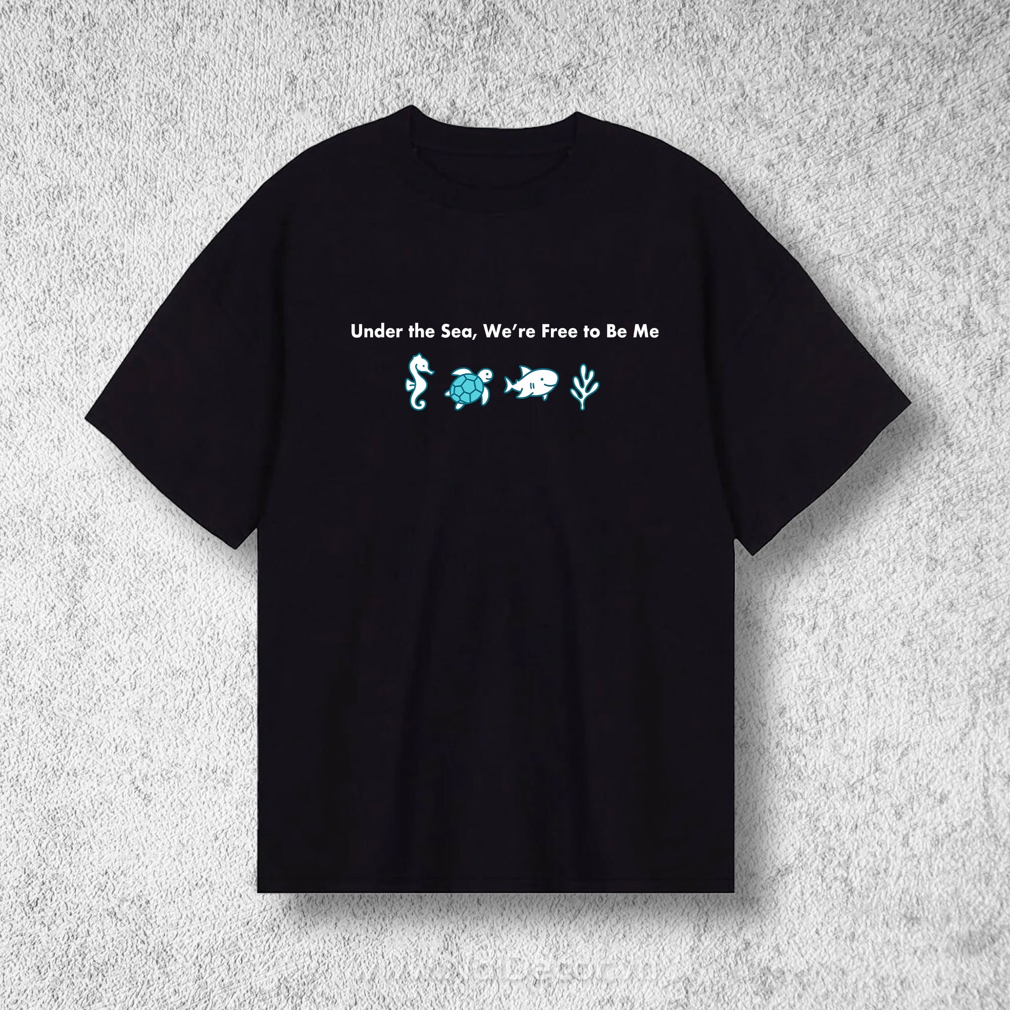 Vinyta Ocean Animal Graphic, Under the Sea Slogan, Positive Self-Love ...