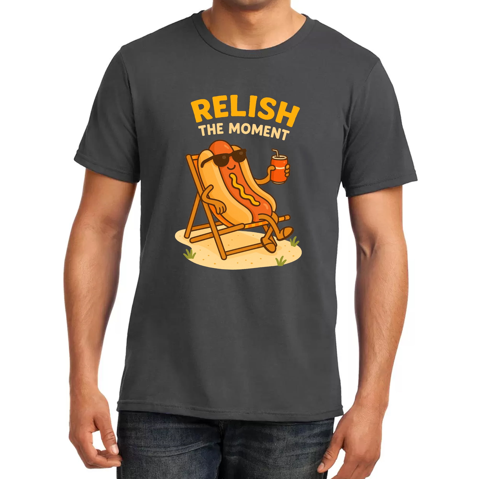 Vinyta Relish The Moment Shirt, Funny Hot Dog Summer Tee, Food Pun ...