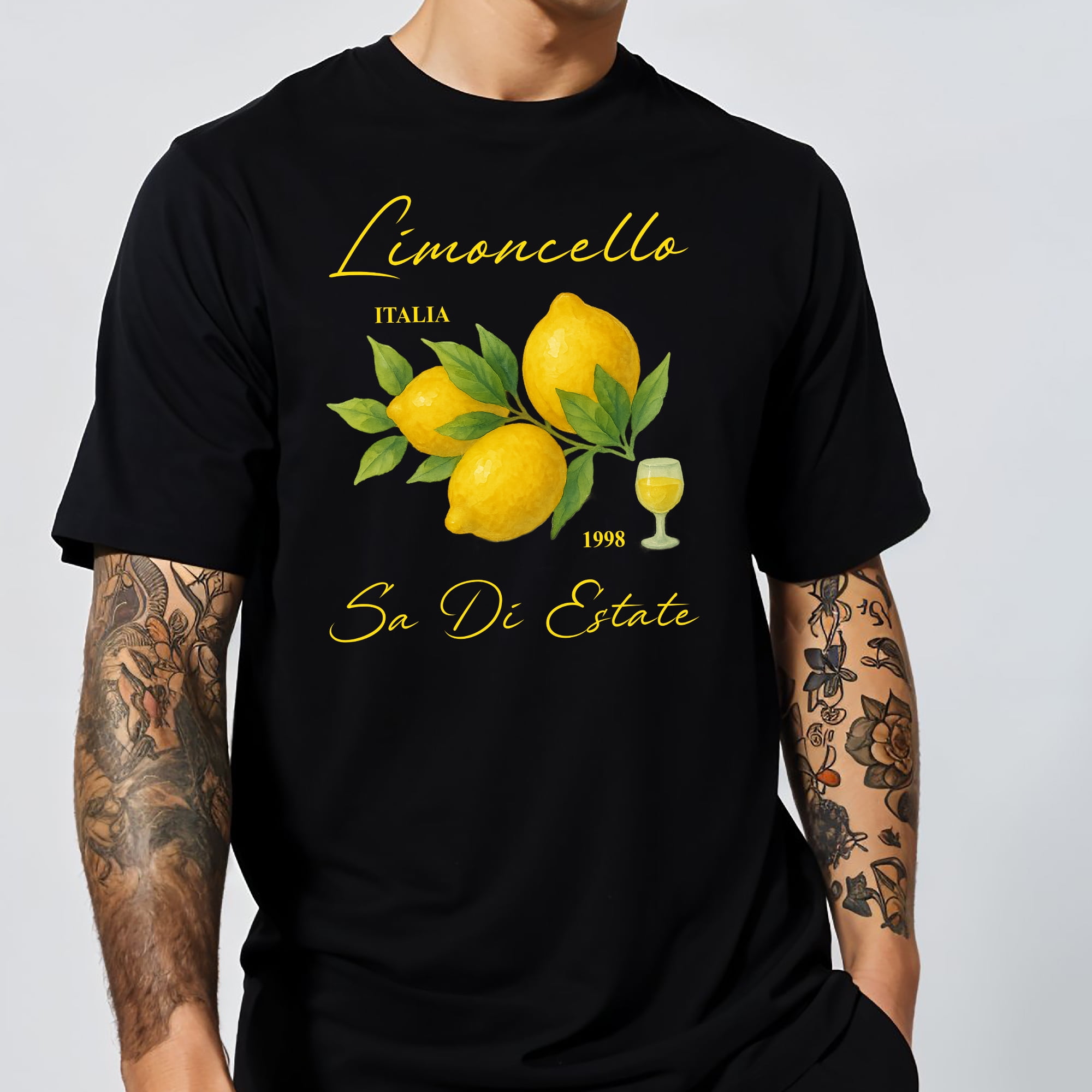 Vinyta Retro Limoncello Design, Vintage Italian Lemon Theme, Sa Di ...