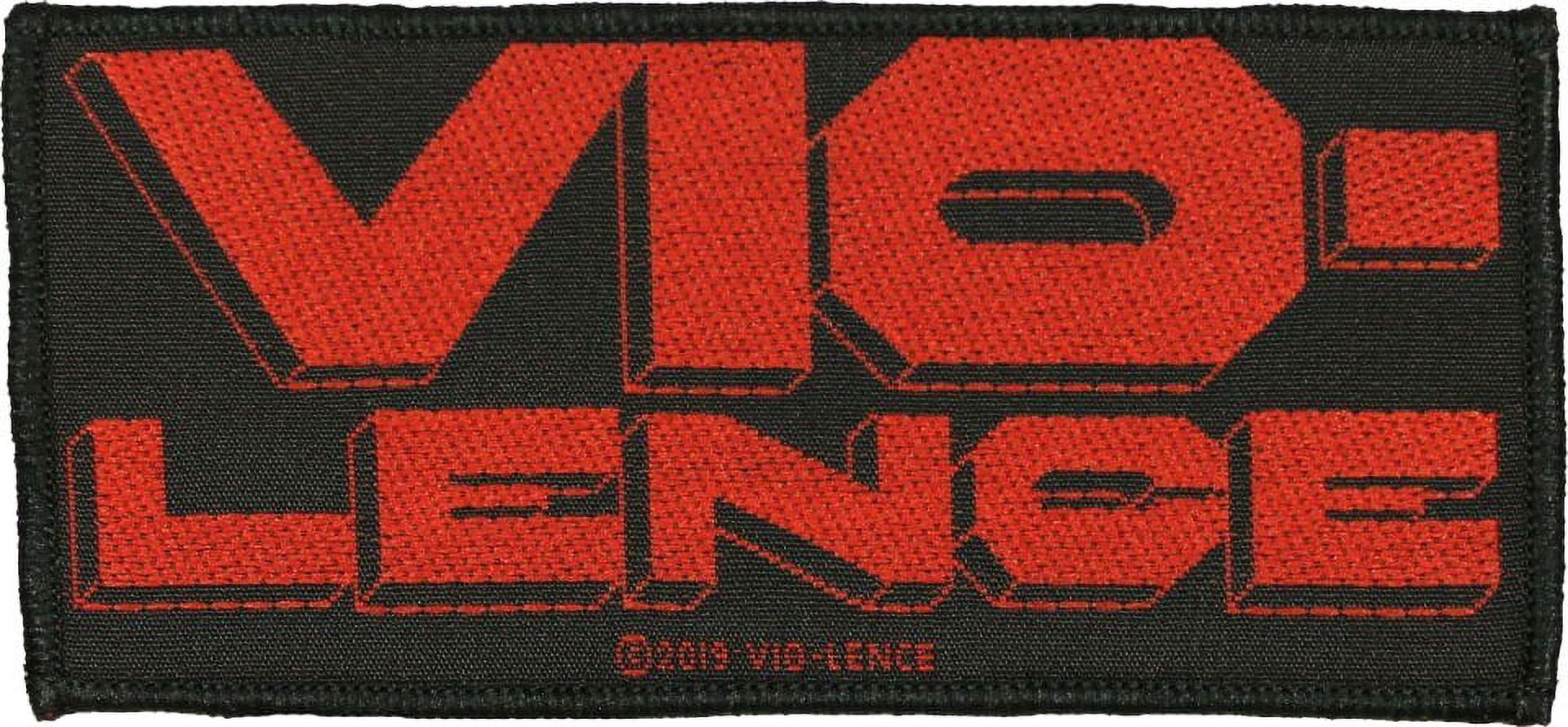 Vio-Lence Patch Band Logo new Official Black Woven Sew on - Walmart.com