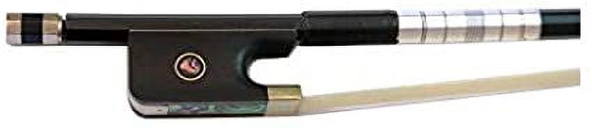 Vio Music 1/4 Carbon Fiber Cello Bow, Ebony Frog, Natural Horse Hair ...